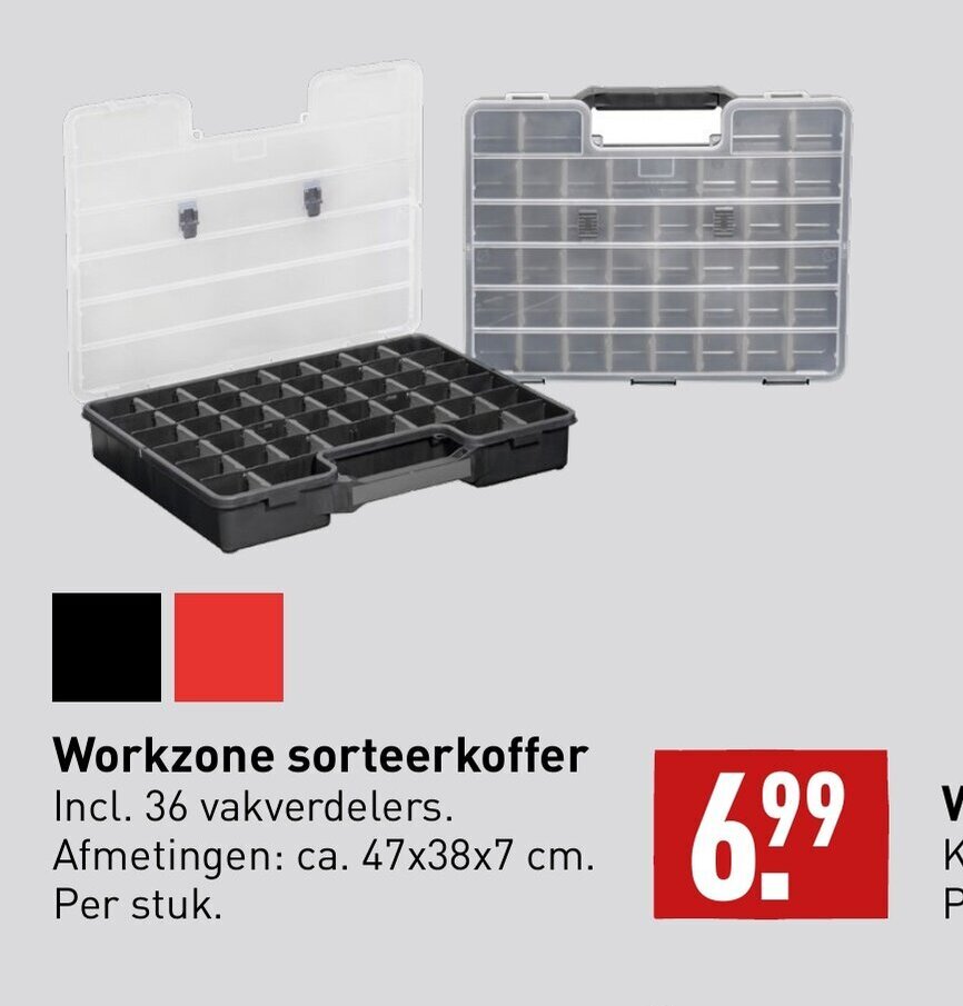 Workzone sorteerkoffer per stuk aanbieding bij ALDI