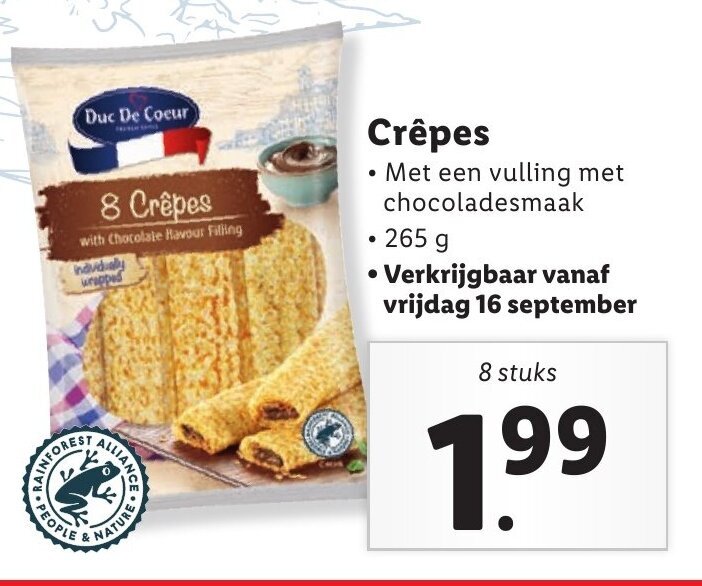 Crepes 8 stuks aanbieding bij Lidl