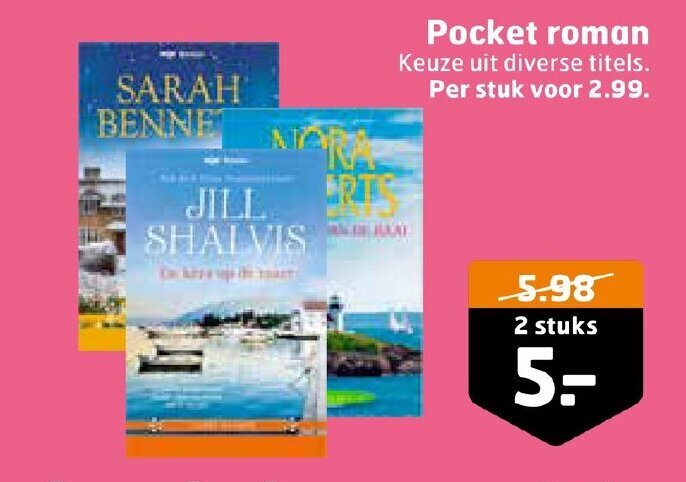 Pocket roman aanbieding bij Trekpleister
