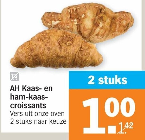 AH Kaas- en ham-kaascroissants aanbieding bij Albert Heijn