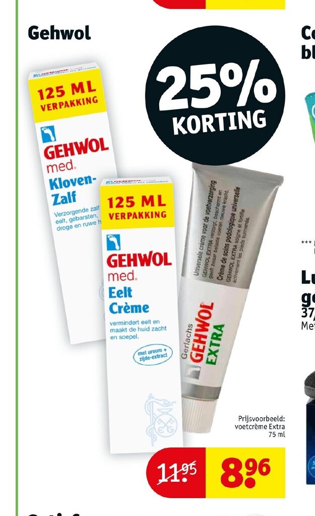 Gehwol voetcreme Extra 75 ml aanbieding bij Kruidvat