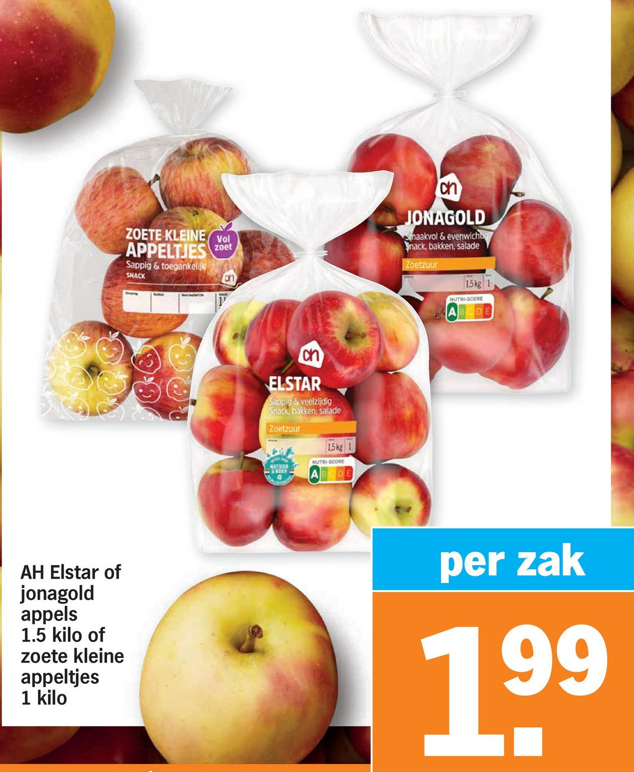 Ah elstar of jonagold appels 1.5 kilo of zoete kleine appeltjes 1 kilo ...