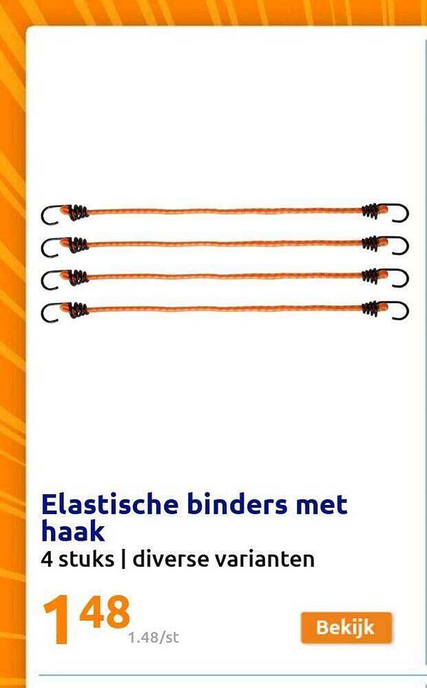 Elastische binders met haak aanbieding bij Action