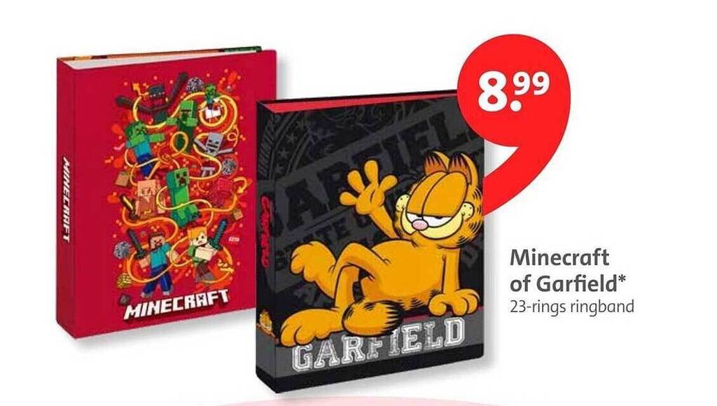 Minecraft of garfield aanbieding bij Bruna