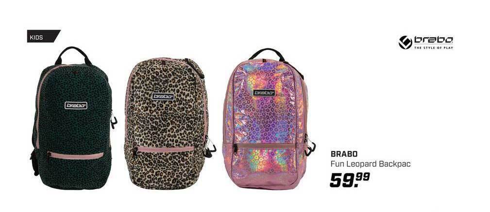 Brabo fun leopard backpack aanbieding bij Daka Sport