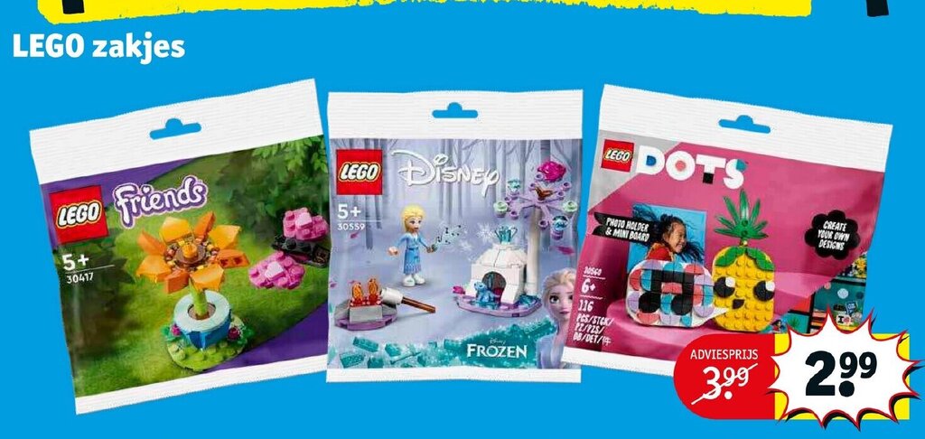 Lego zakjes aanbieding bij Kruidvat