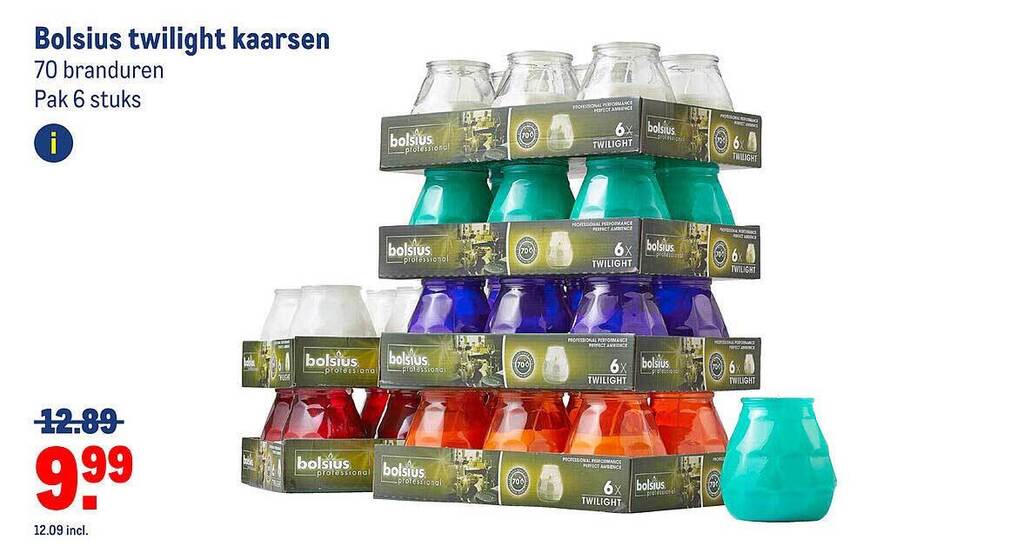 Bolsius twilight kaarsen aanbieding bij Makro