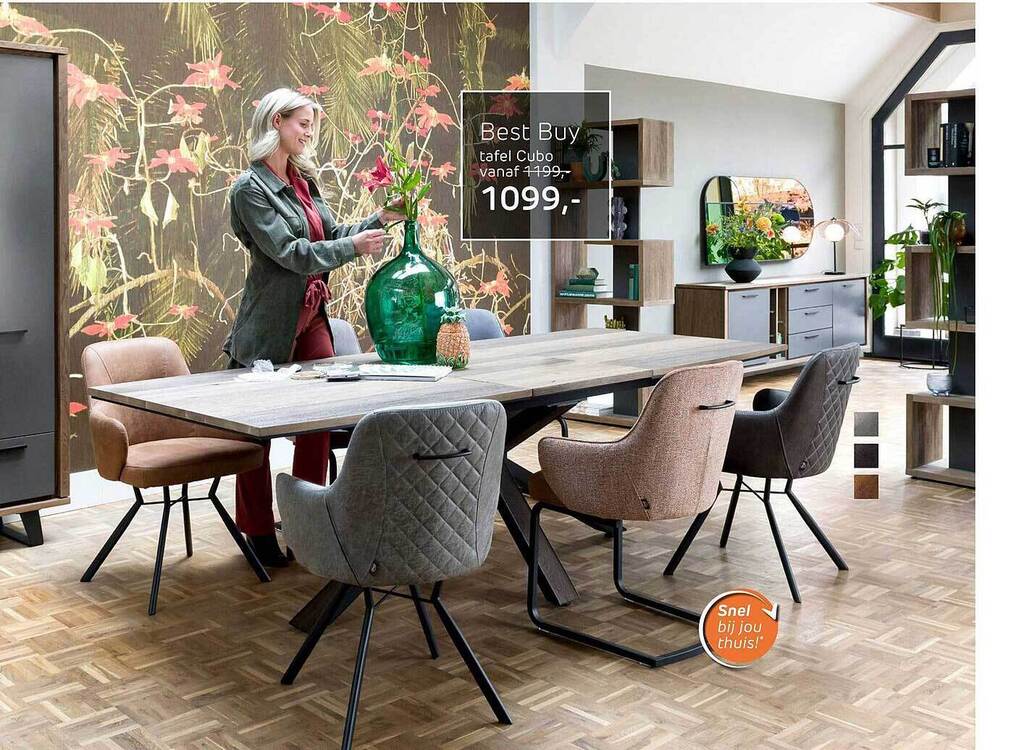 Tafel cubo aanbieding bij Henders & Hazel