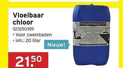Vloeibaar chloor aanbieding bij Heuts
