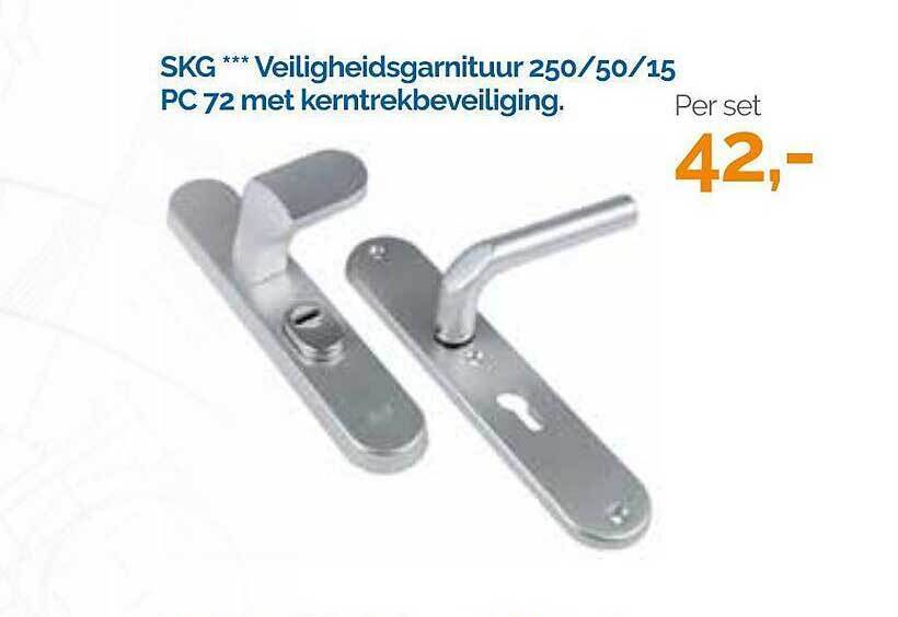 Skg veiligheidsgarnituur 250-50-15 pc 72 met kerntrekbeveiliging ...