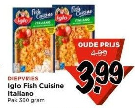 Iglo fish cuisine italiano aanbieding bij Vomar