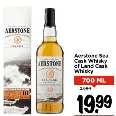 Aerstone sea cask whisky of land cask whisky aanbieding bij Vomar