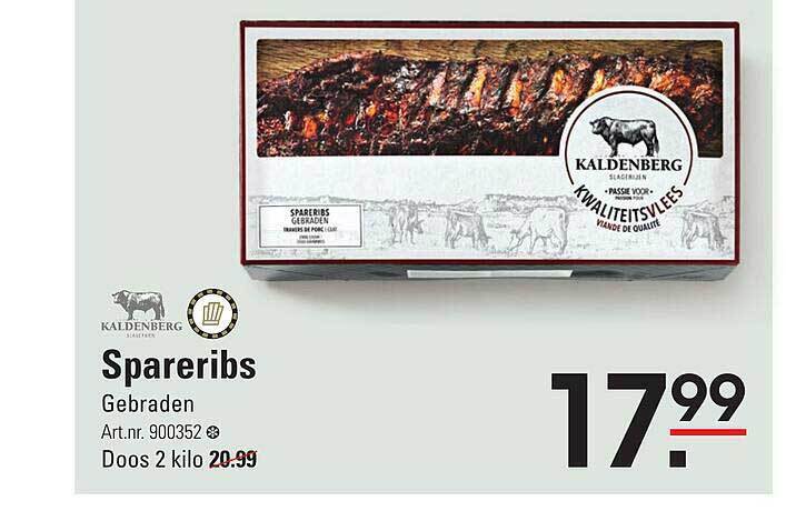 Kaldenberg spareribs aanbieding bij Sligro