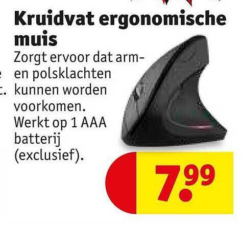 Kruidvat ergonomische muis aanbieding bij Kruidvat