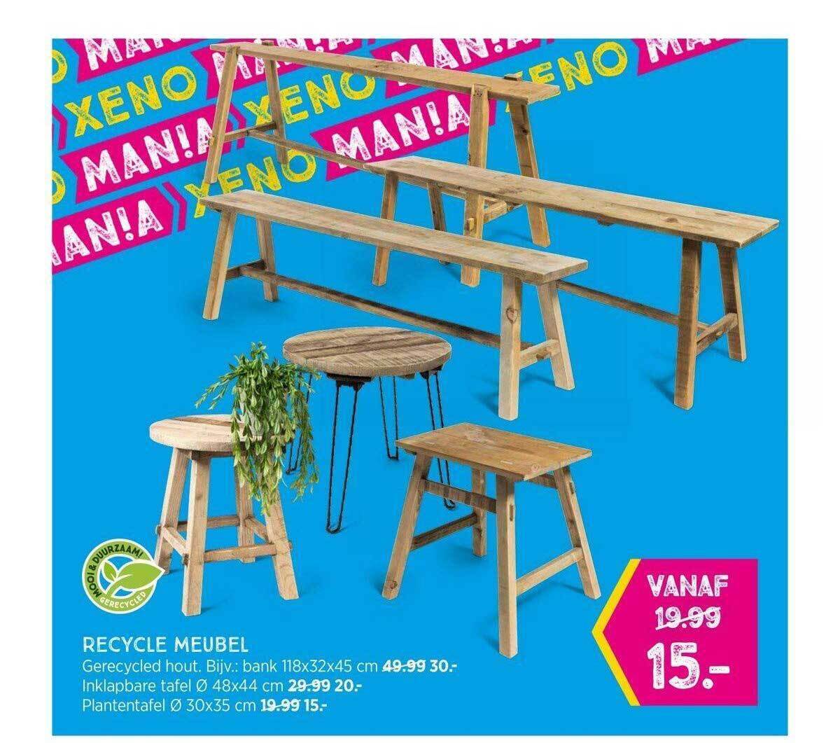Recycle meubel : bank, inklapbare tafel of plantentafel aanbieding bij ...