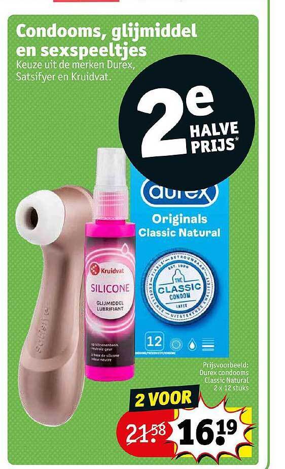 Condooms, glijmiddel en sexspeeltjes aanbieding bij Kruidvat