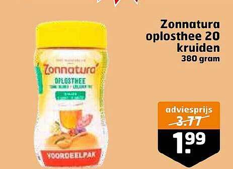 Zonnatura oplosthee 20 kruiden aanbieding bij Trekpleister