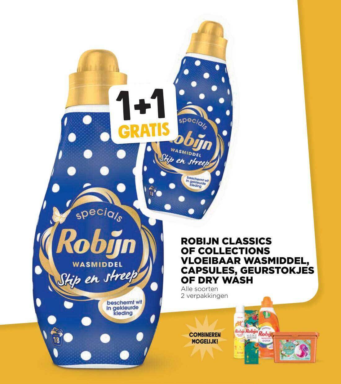 Robijn classics of collections vloeibaar wasmiddel, capsules ...