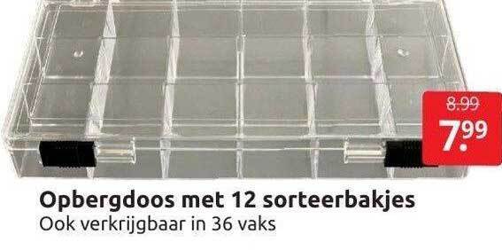 Opbergdoos met 12 sorteerbakjes aanbieding bij Boekenvoordeel