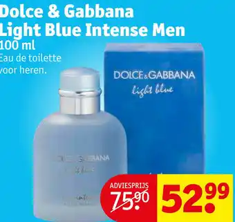 Dolce & gabbana light blue intense men aanbieding bij Kruidvat