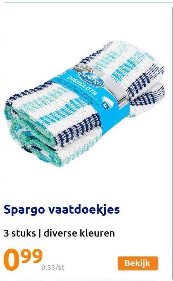 Spargo vaatdoekjes aanbieding bij Action