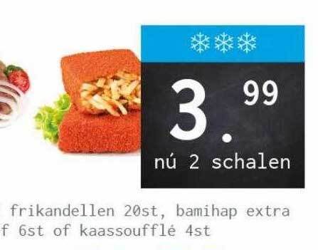 Frikandellen 20st, bamihap extra aanbieding bij Naanhof