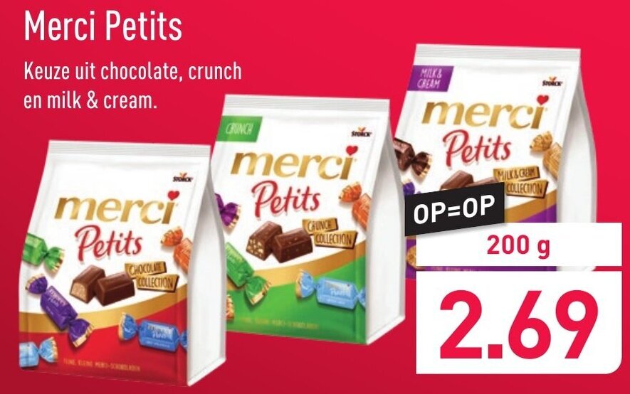 Merci Petits 200g aanbieding bij ALDI
