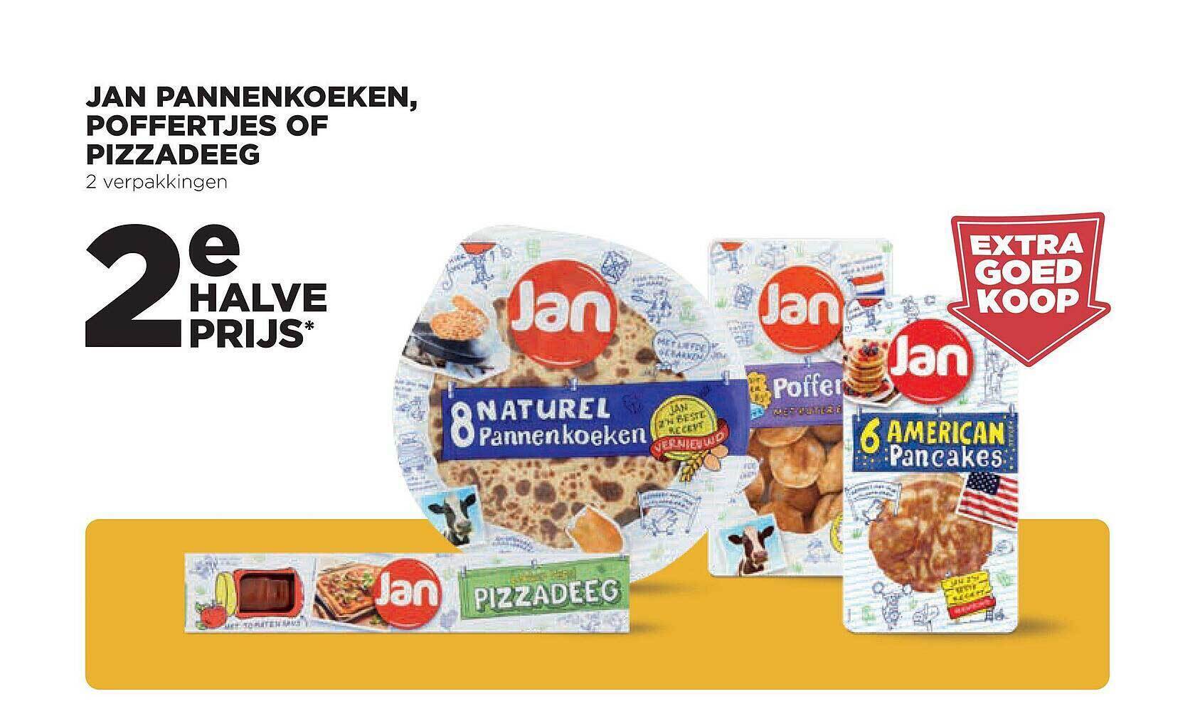 Jan pannenkoeken, poffertjes of pizzadeeg aanbieding bij Jumbo