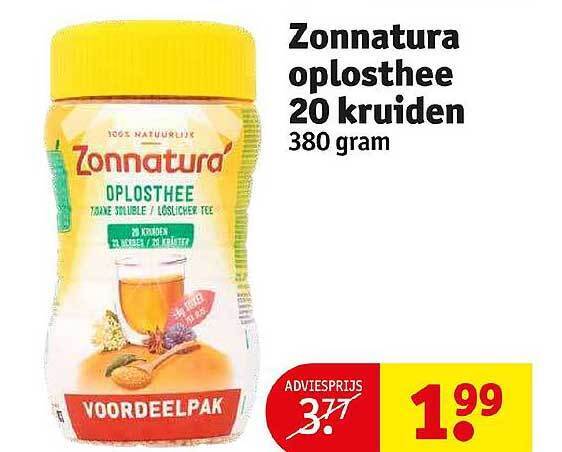 Zonnatura oplosthee 20 kruiden aanbieding bij Kruidvat