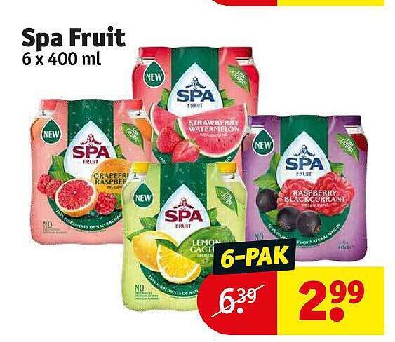 Spa fruit aanbieding bij Kruidvat