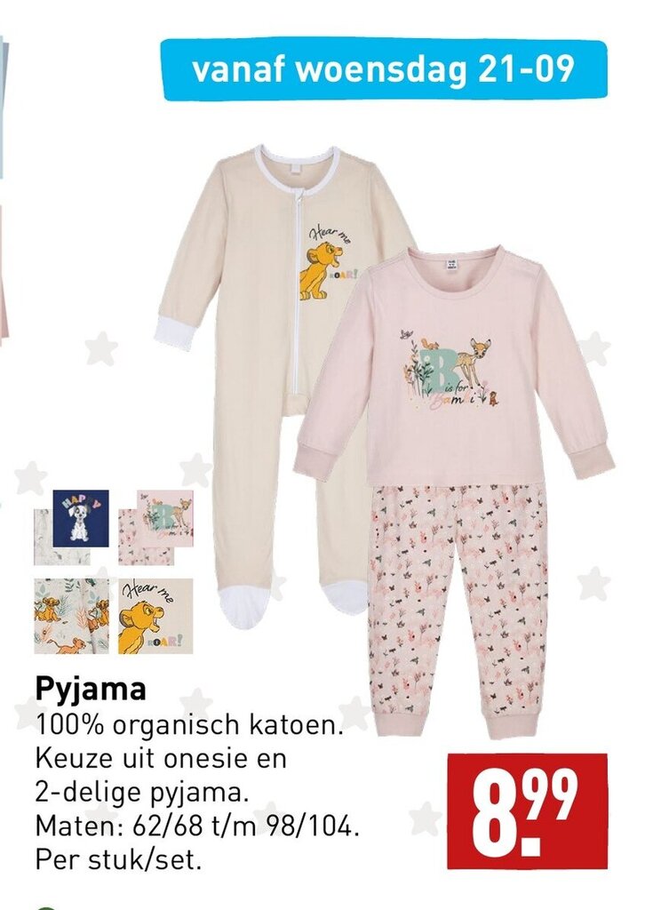 Pyjama 2-delige pyjama aanbieding bij ALDI
