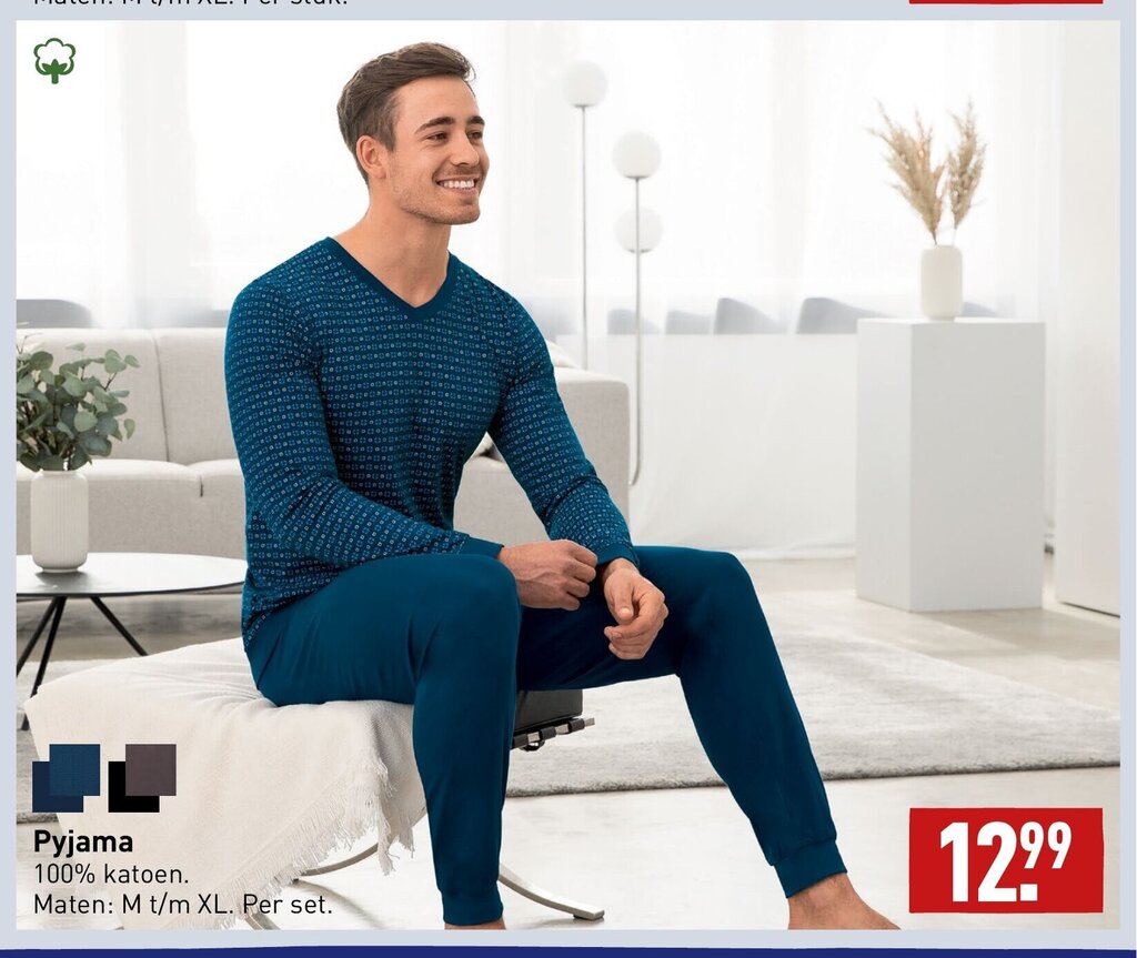 Pyjama maten: M t/m XL aanbieding bij ALDI