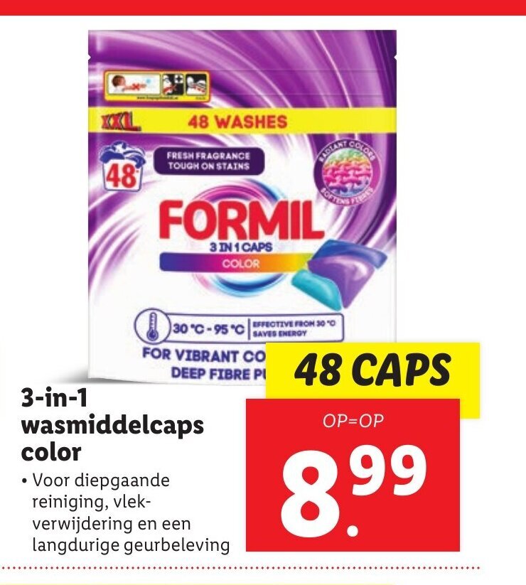 3-in-1 wasmiddelcaps color 48 caps aanbieding bij Lidl