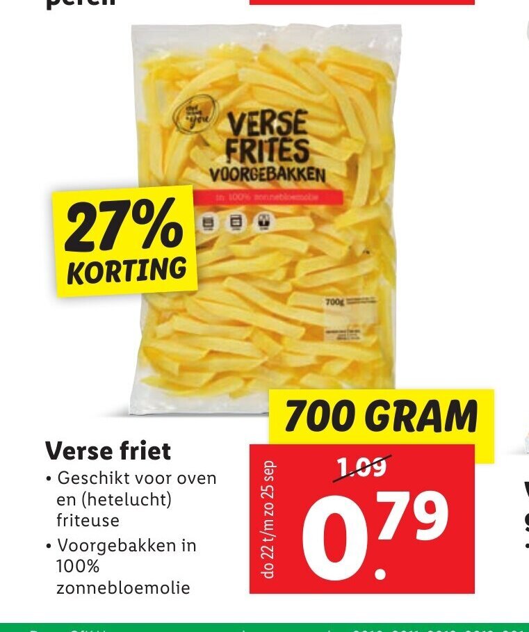Verse friet 700 gram aanbieding bij Lidl