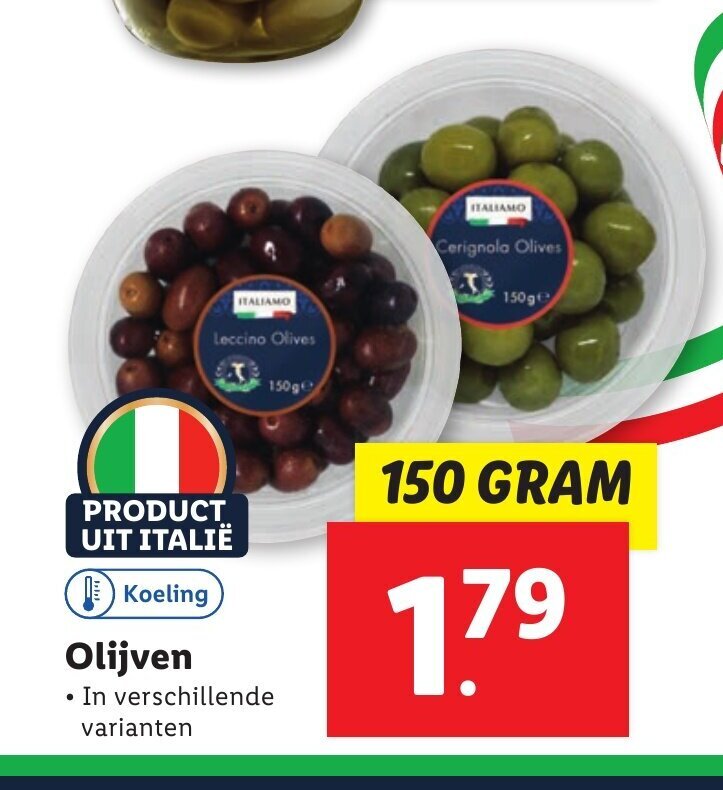 Olijven 150 gram aanbieding bij Lidl