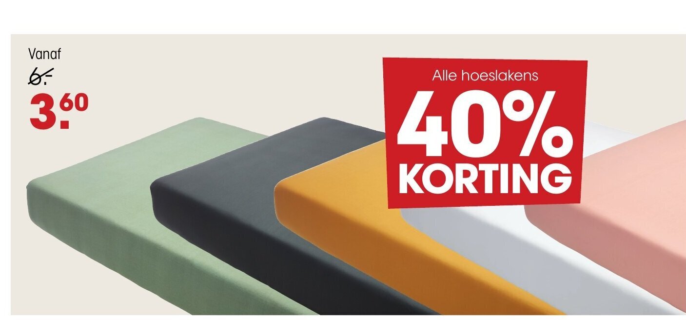 Alle hoeslakens aanbieding bij Kwantum