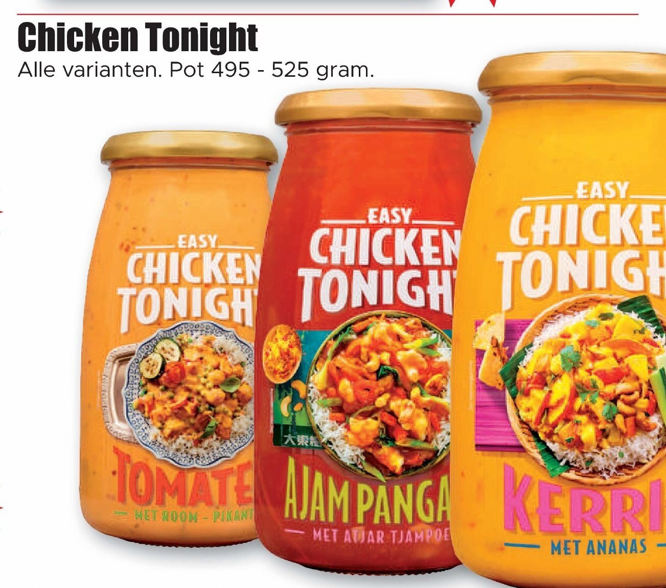 Chicken Tonight pot 495-525 gram aanbieding bij Dirk