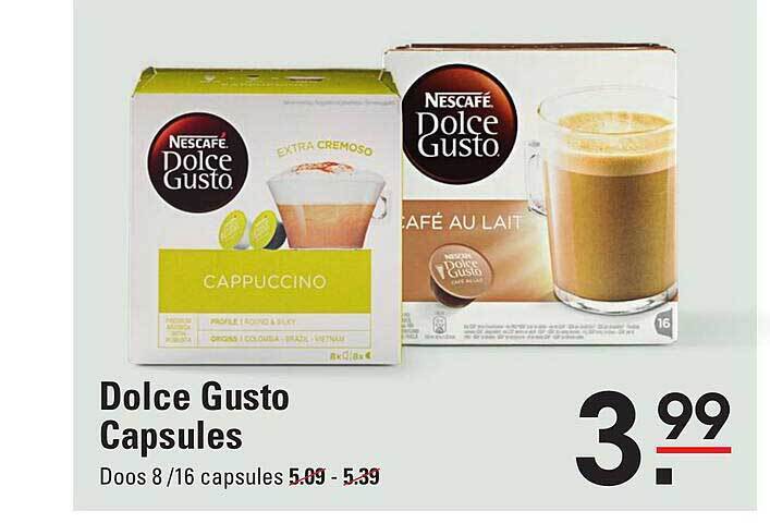 Dolce gusto capsules aanbieding bij Sligro