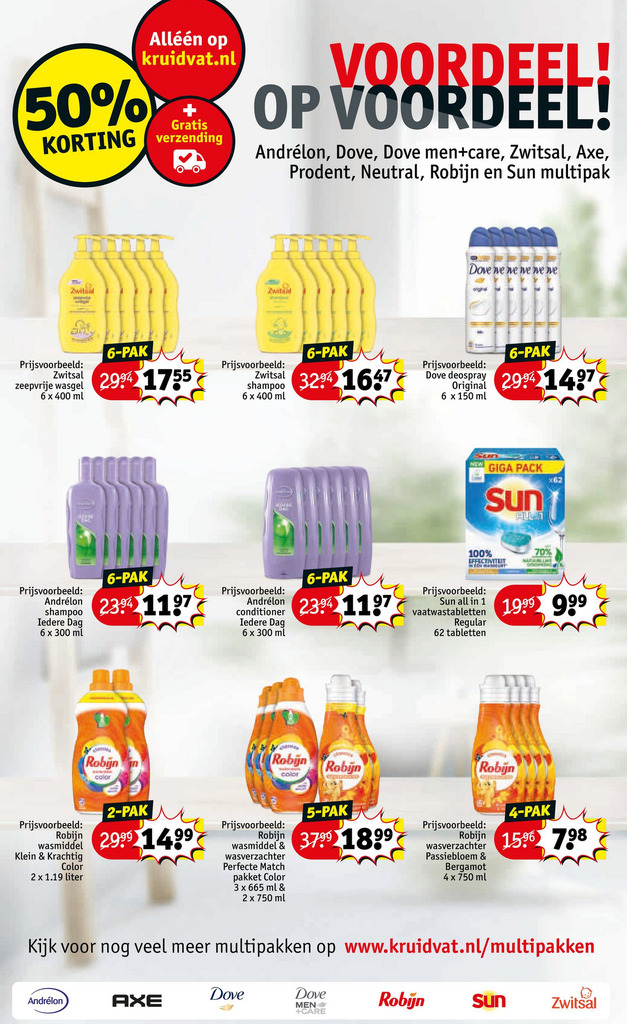 Andrélon, dove, dove men+care, zwitsal, axe, prodent, neutral, robijn ...