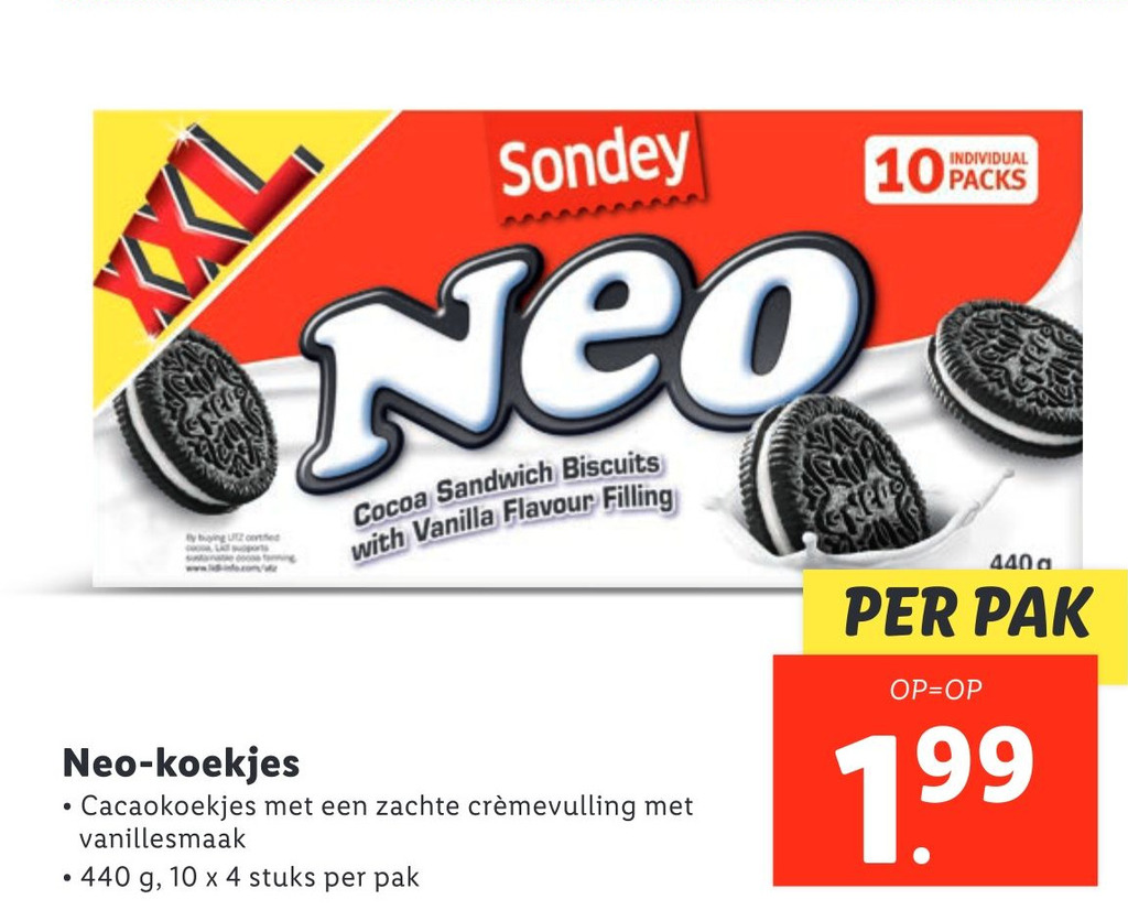 Neo-koekjes aanbieding bij Lidl