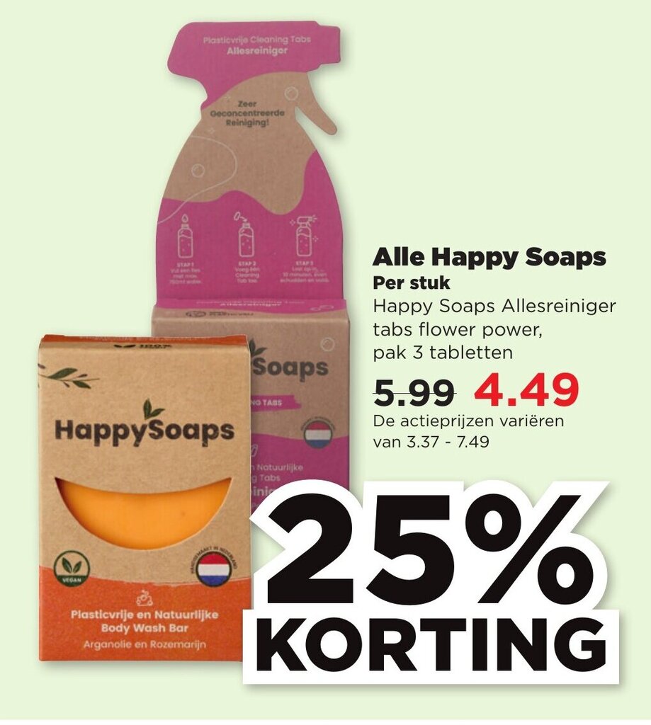 Happy soaps per stuk aanbieding bij PLUS