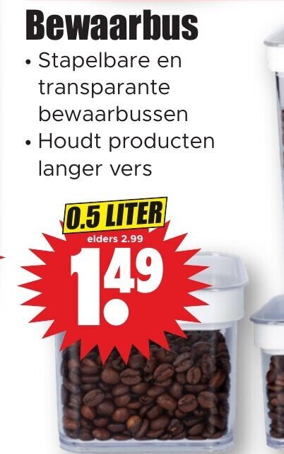 Bewaarbus 0.5 liter aanbieding bij Dirk