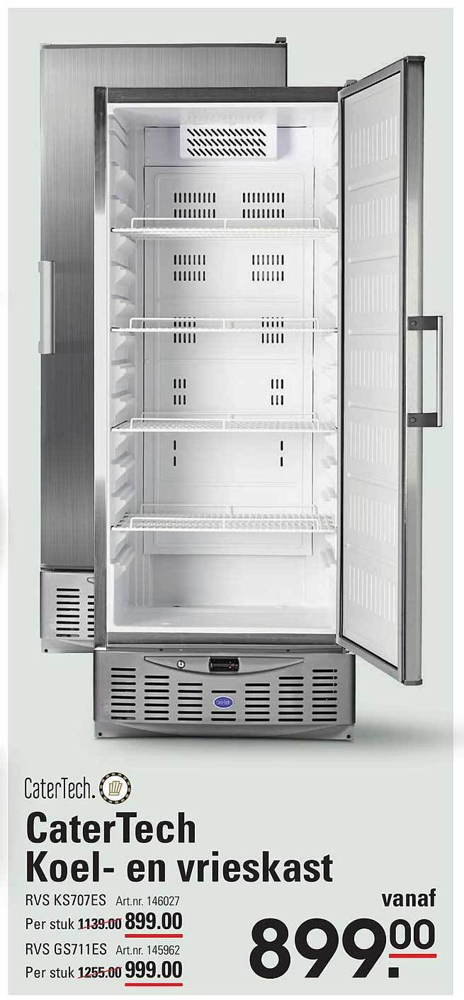 Catertech koel- en vrieskast aanbieding bij De Kweker