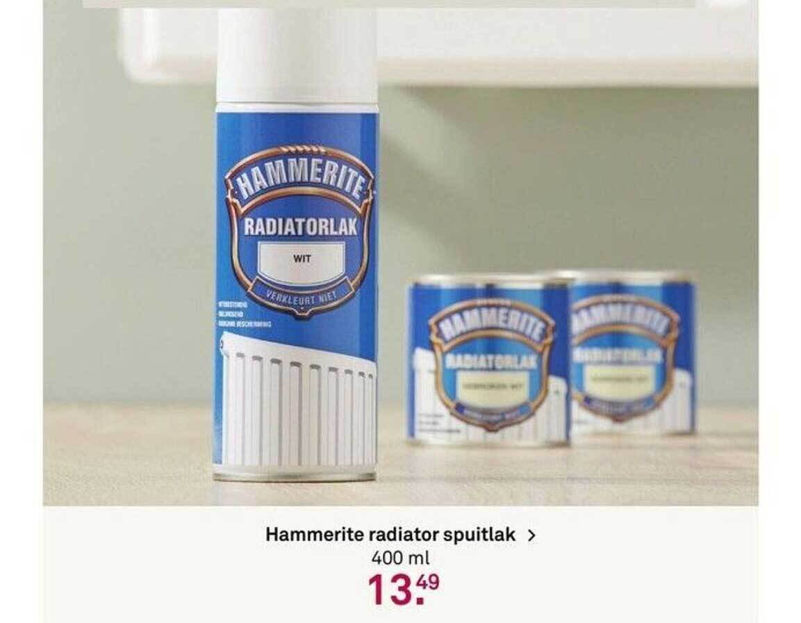 Hammerite radiator spuitlak > 400 ml aanbieding bij Karwei