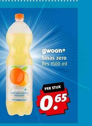 Gwoon sinas zero aanbieding bij Boni