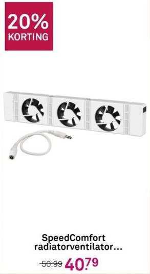 Speedcomfort radiatorventilator uitbreidingsset aanbieding bij Karwei