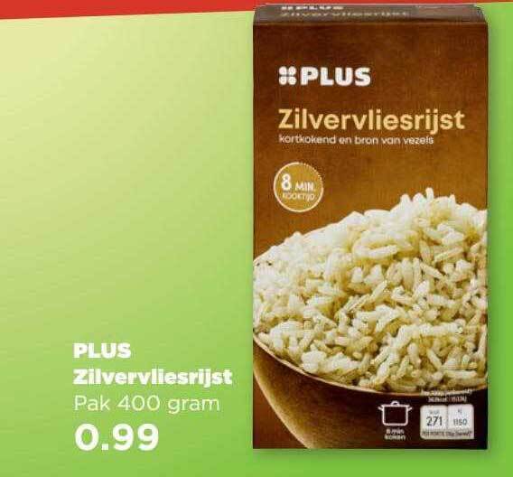 Plus zilvervliesrijst aanbieding bij PLUS