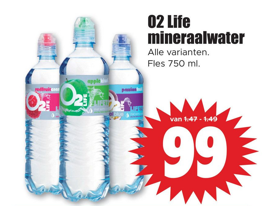 02 life mineraalwater aanbieding bij Dirk