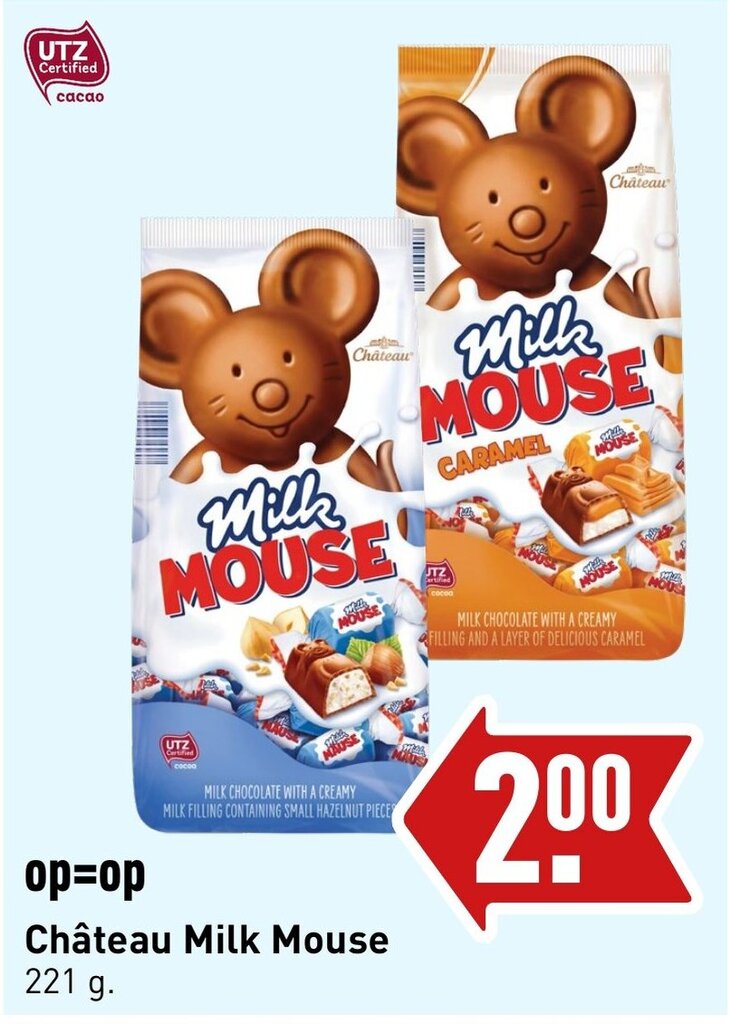 Chateau milk mouse 221g aanbieding bij ALDI