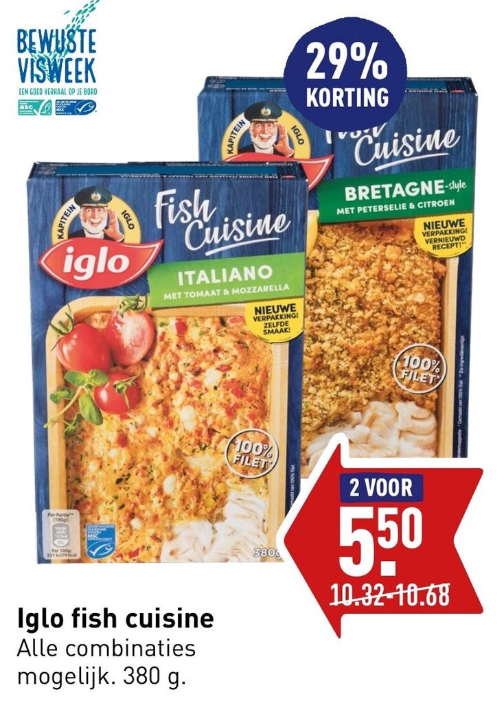 Iglo fish cuisine 380g aanbieding bij ALDI
